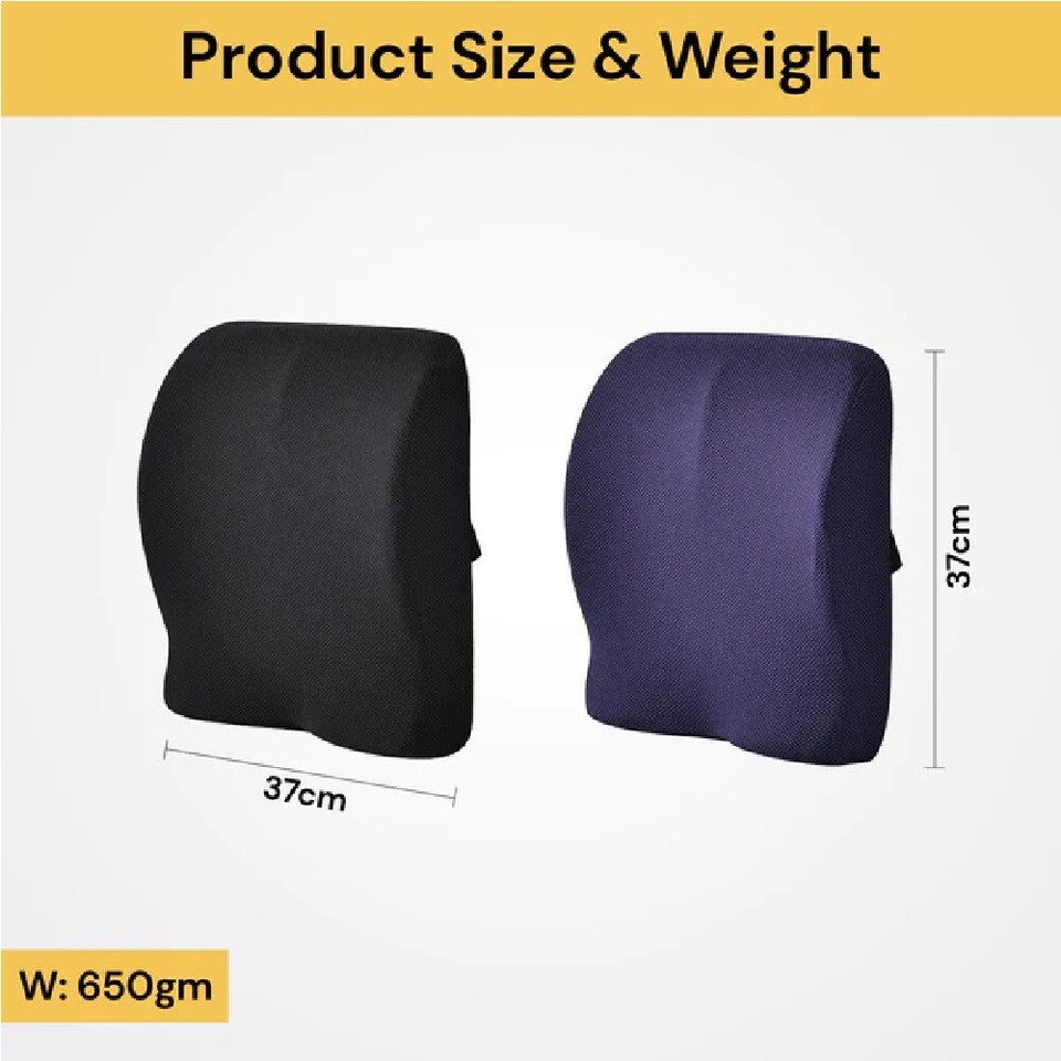 Orthopedic Lumbar Support Memory Foam Cushion Back Pain Relief for ...