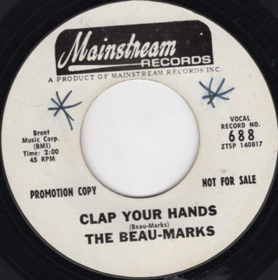 The Beau-Marks – Clap Your Hands 1968 Mainstream Promo Rock VG Plays ...