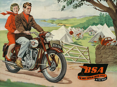 BSA Poster B31 350cc 1954 1955 1956 & 1957 Suitable to Frame | eBay