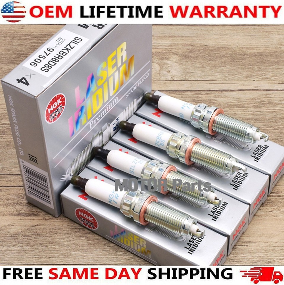 NEW 4PCS NGK Laser Iridium Spark Plugs For BMW 12120039664 97506 ...