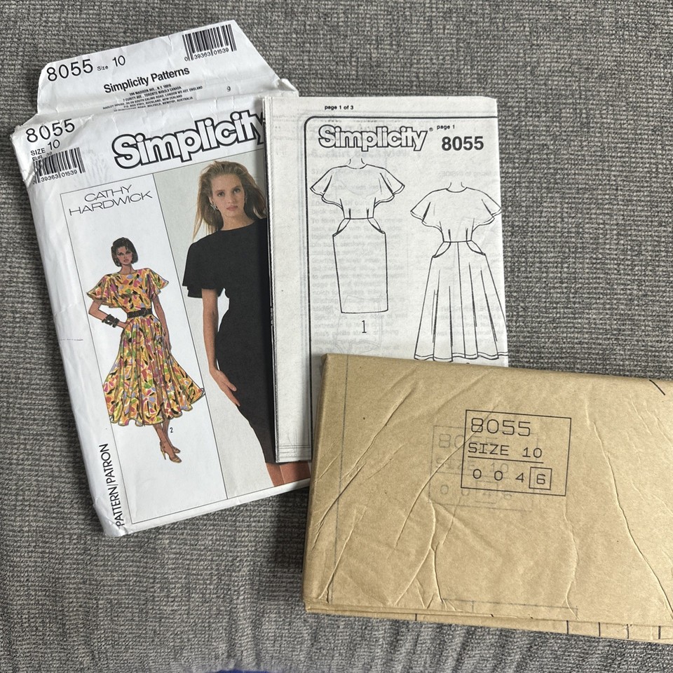 Simplicity Cathy Hardwick Pattern, #8055, Size 10, Misses Dress In 2 ...