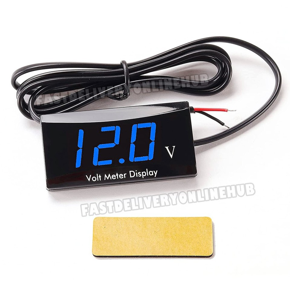 12V LED Digital Monitor Volt Meter Display Battery Gauge Voltage ...