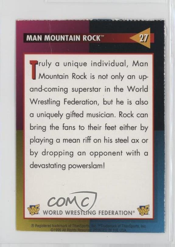 1995 WWF Magazine Cards Man Mountain Rock #27 | eBay