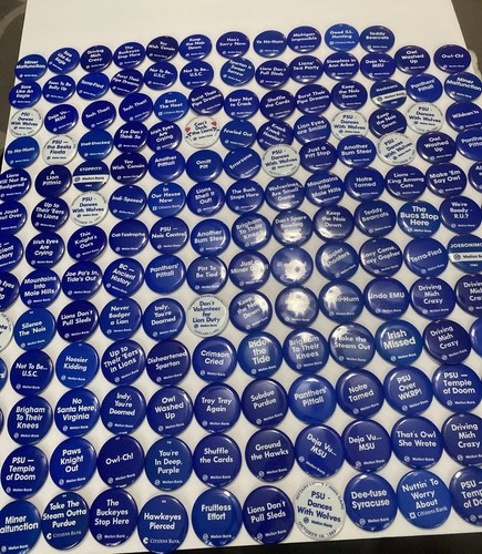 Penn State Football Pinback Buttons Mellon Bank Lot Of 167 | eBay