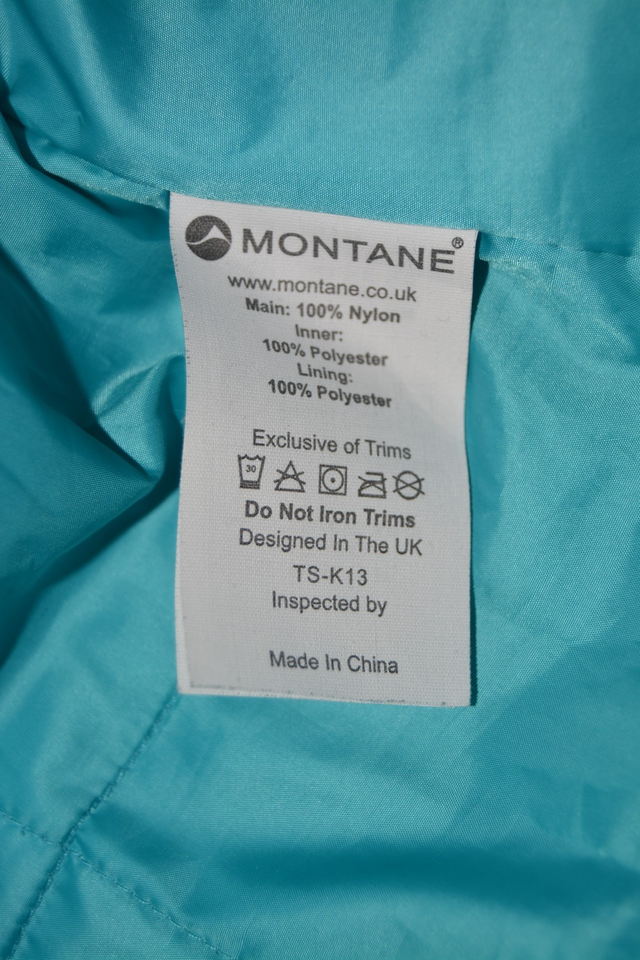Montane Womens Pertex Microlight Nikwax Light Blue Hooded Jacket Size ...