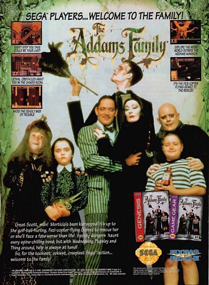VINTAGE 1994 The Adams Family Sega Genesis Video Game Print Ad | eBay