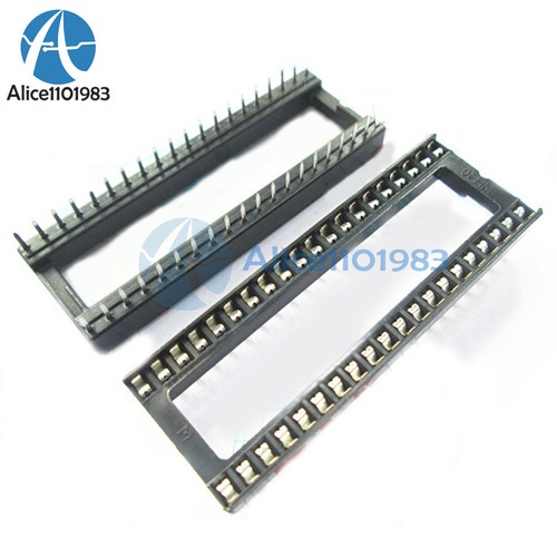 10PCS 40 pin DIP IC Socket Adaptor Solder Type Socket Pitch Dual Wipe ...