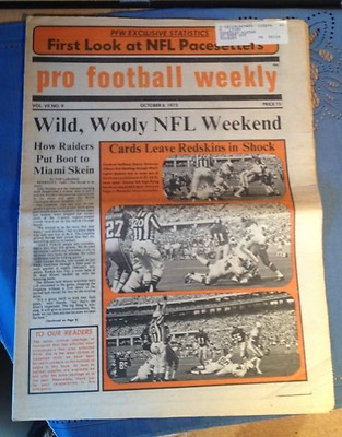 ' Pro Football Weekly' 10/6/1973 excellent condition | eBay