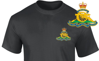 HM Royal Artillery Printed T-shirt / RMP Polo Shirt Military Veteran RA ...