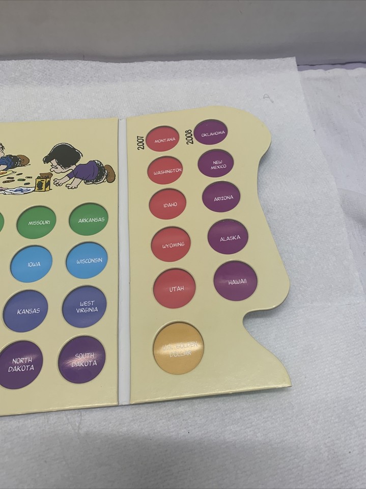 Peanuts Snoopy Quarters of 50 States Coin Album Complete Collection ...