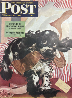 1947 Albert Staehle Saturday Evening Post Butch Dog Original Magazine ...