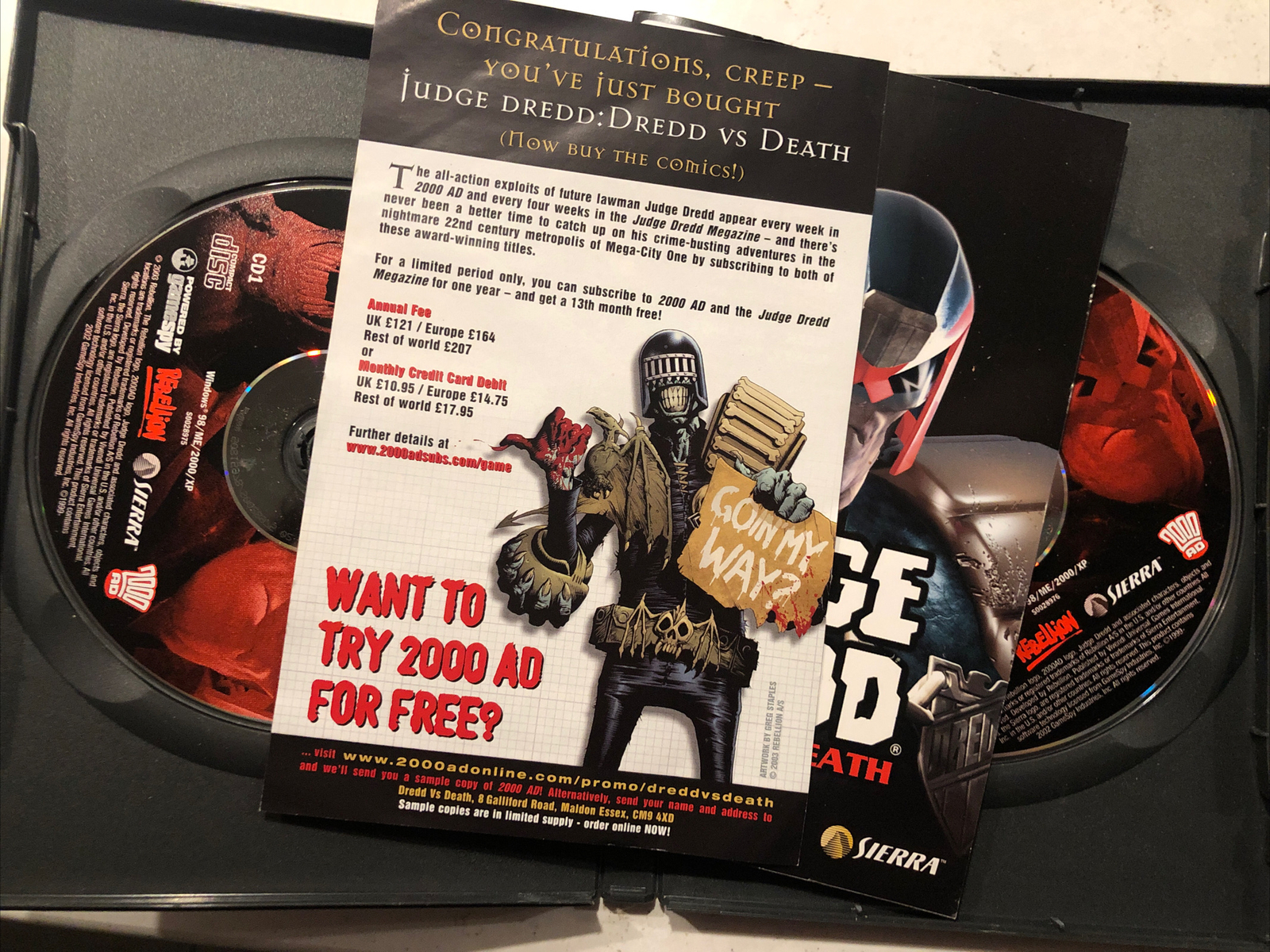 Judge Dredd: Dredd vs Death PC Action Game (Sierra, 2005) Complete ...