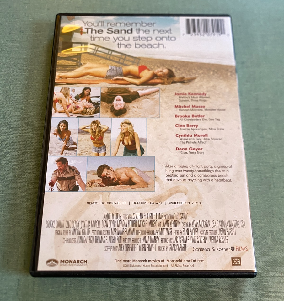 The Sand DVD 2015 Killer Beach Jamie Kennedy Horror Monarch US Seller Ships Free 723952079190| eBay