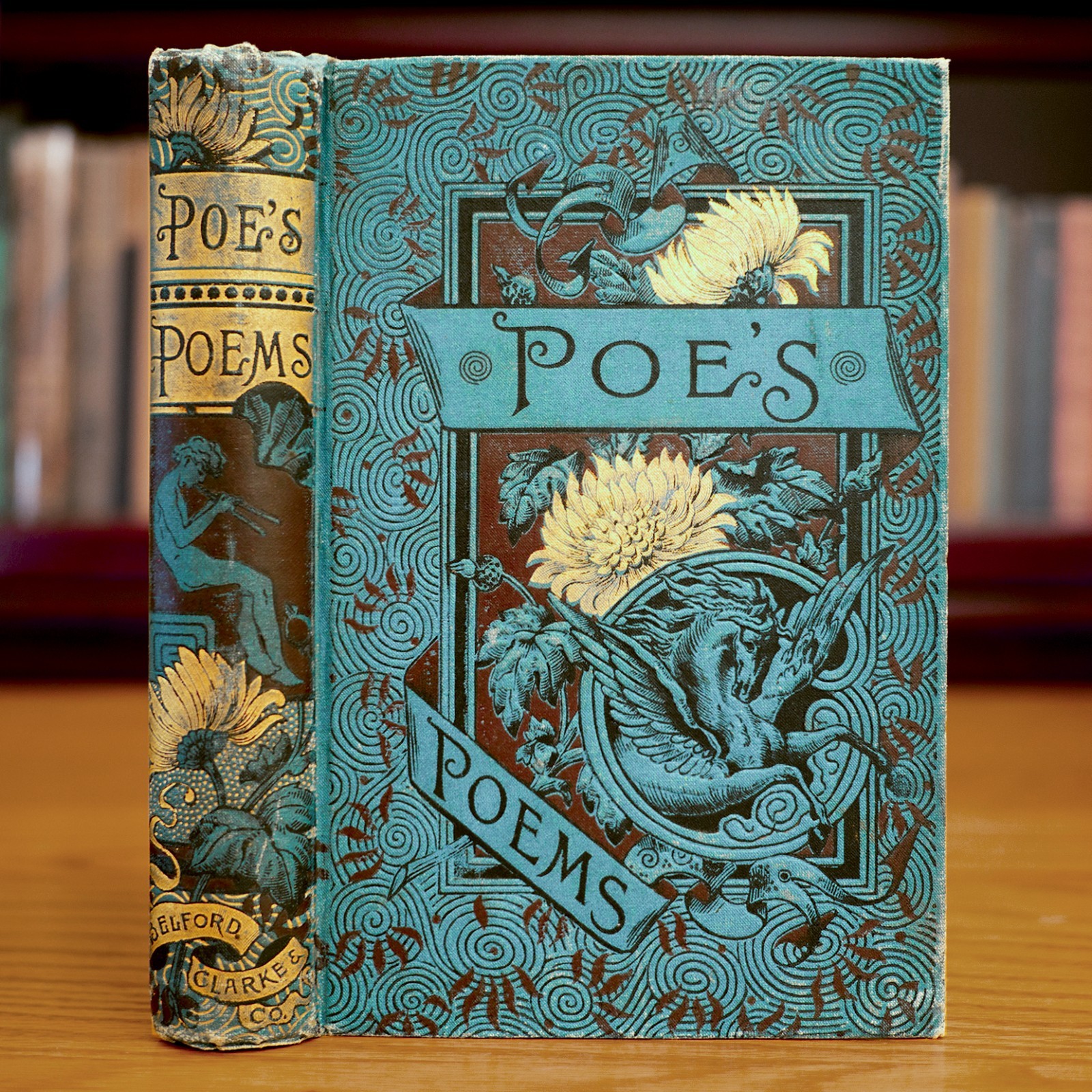 1886 EDGAR ALLAN POE POEMS RARE ANTIQUE BOOK GOTHIC HORROR MACABRE ...