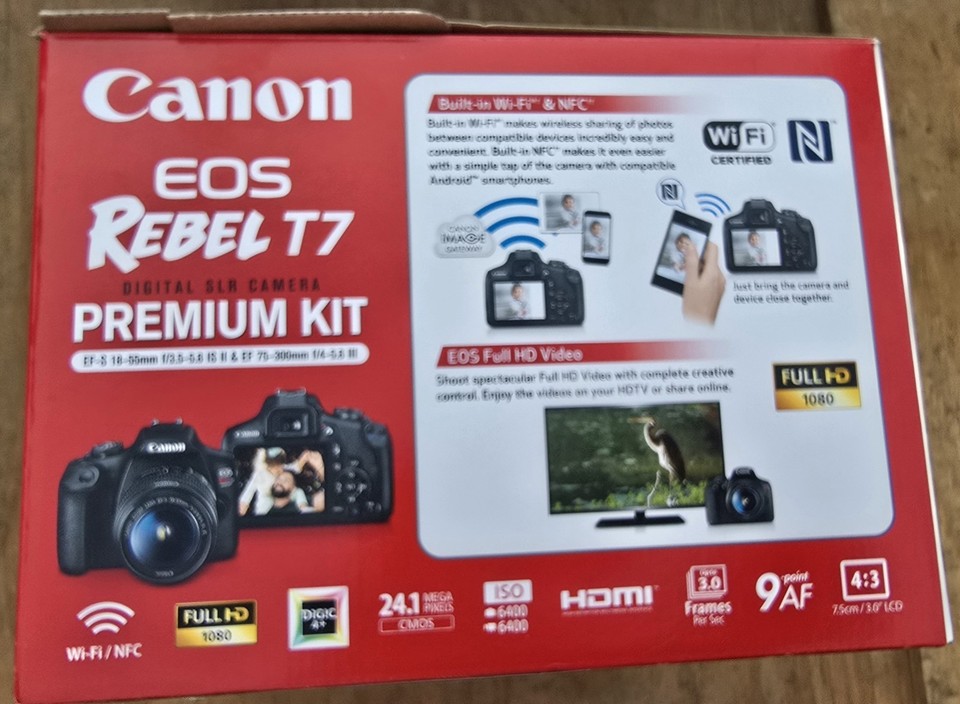 Canon EOS Rebel T7 Premium Kit Box ONLY! | eBay