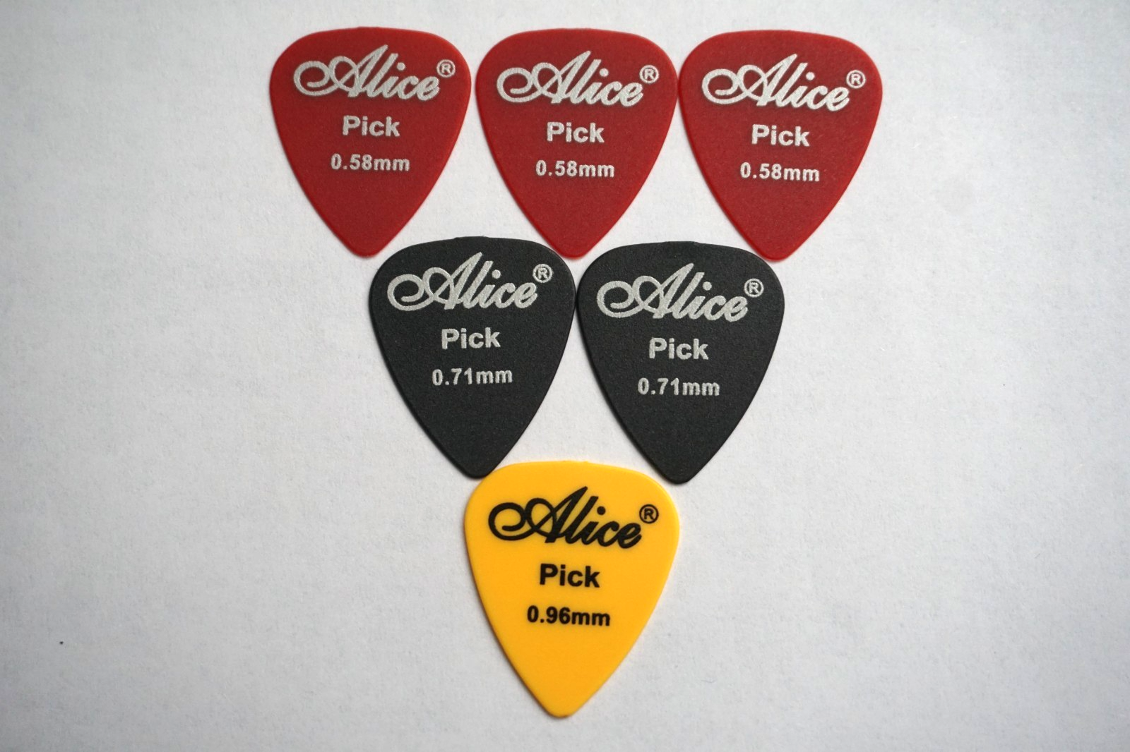 6PCS Alice Guitar Picks ABS Plastic Plectrum (3XThin 2XMed 1XHeavy ...