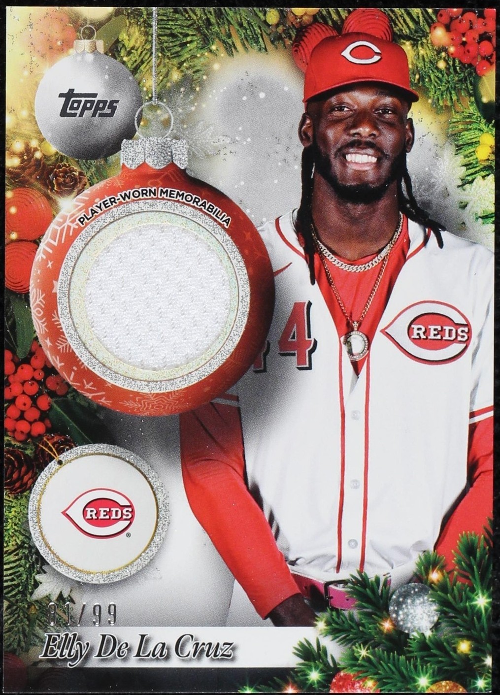 2025 Topps Holiday - Relics Elly De La Cruz #PR-ED (MEM) for sale ...