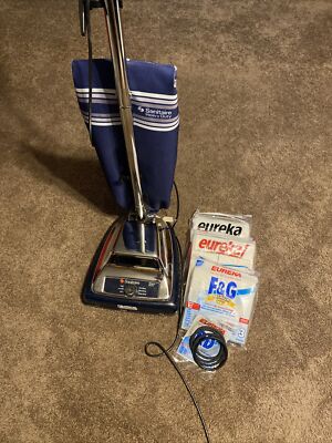 SANITAIRE HEAVY DUTY UPRIGHT POWER VACUUM CLEANER S645 A BLUE W/ 10 ...