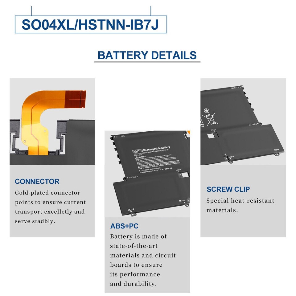 SO04XL Battery For HP Spectre 13-v000 844199-855 HSTNN-IB7J 13-V015TU ...