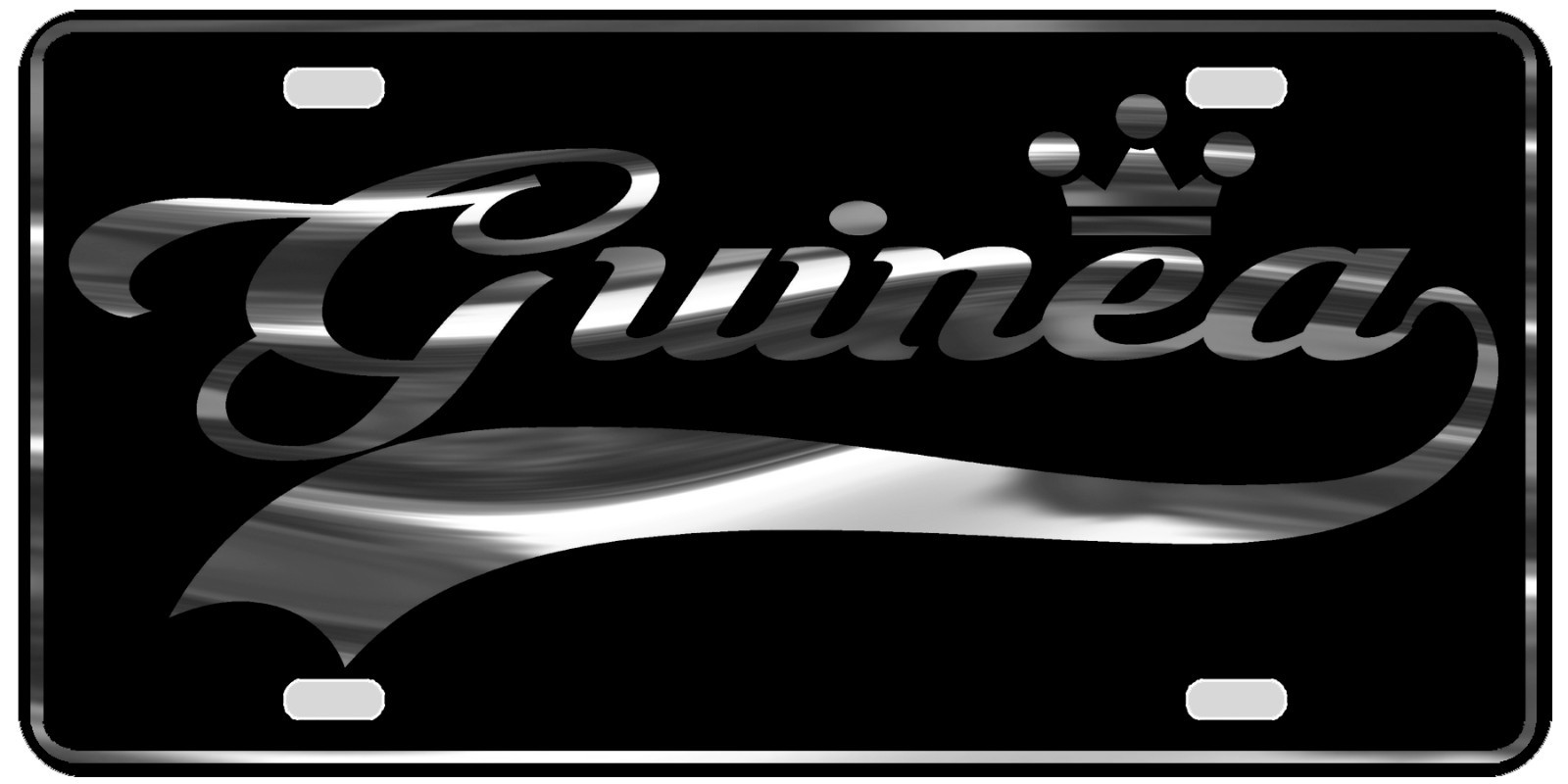 Guinea License Plate All Mirror Plate & Chrome and Regular Vinyl ...