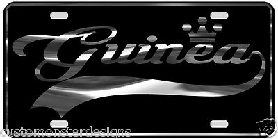 Guinea License Plate All Mirror Plate & Chrome and Regular Vinyl ...