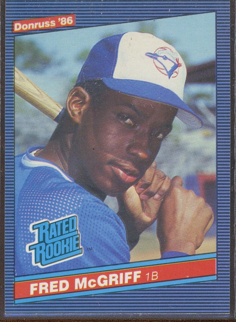 1986 Fred McGriff Donruss Rookie Card # 28 Gradeable W.Bonus Cards HOF ...