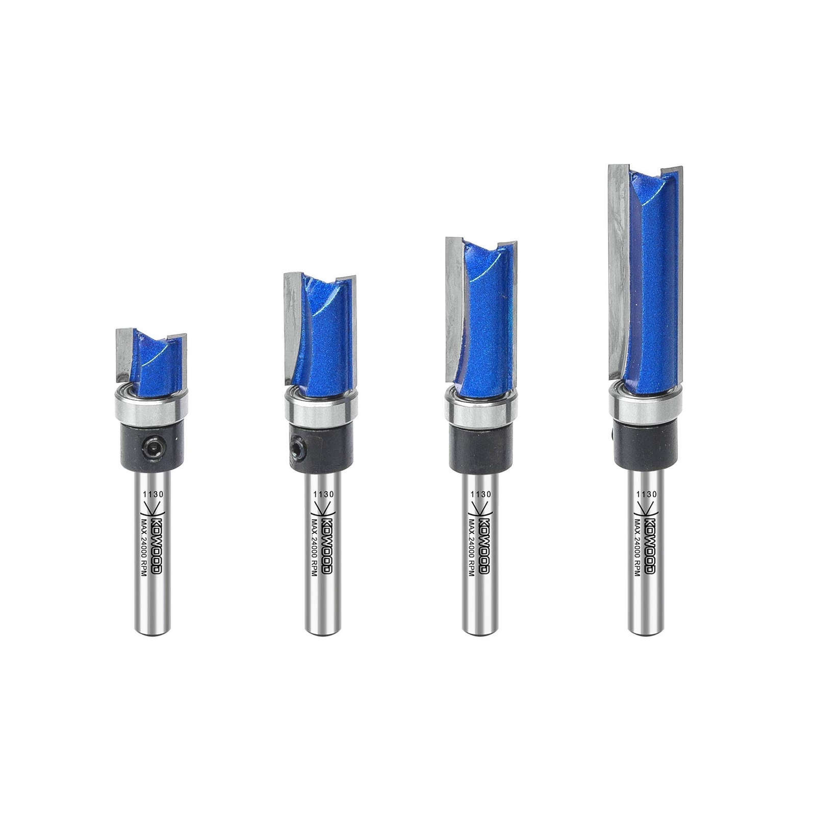 KOWOOD Plus Pattern Flush Trim Router Bit Set, 1/4 Inch Shank, Top ...