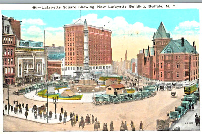 VIntage Postcard-Lafayette Square showing New Lafayette Building ...