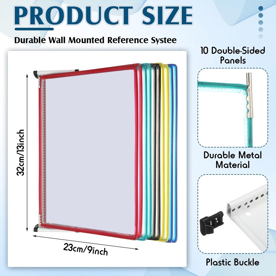 2 Pack Wall Mounted Reference System 10 Pockets Wall Reference ...