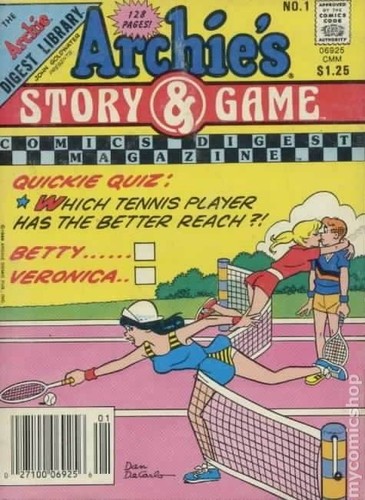 Archie's Story and Game Digest #1 FN+ 6.5 1986 Stock Image | eBay