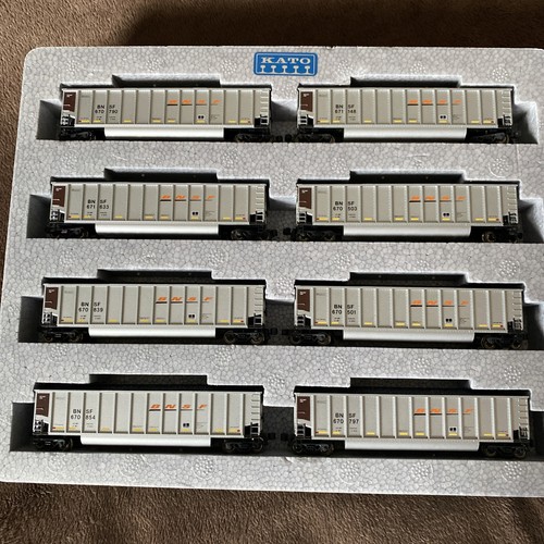 Kato 106-4616 N Bethgon Coalporter 8 Car Set BNSF Swoosh / Runs great ...