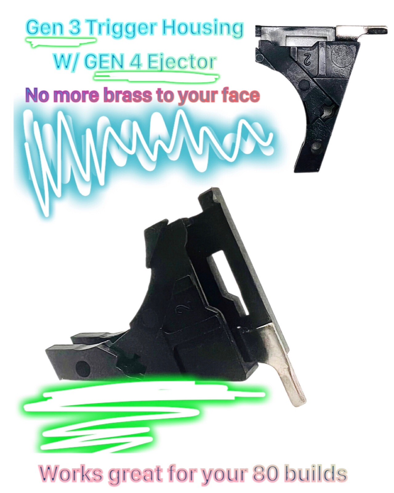 For One Glock Trigger Housing Gen 3 for G17 G19 26 34 +with Gen 4 ...