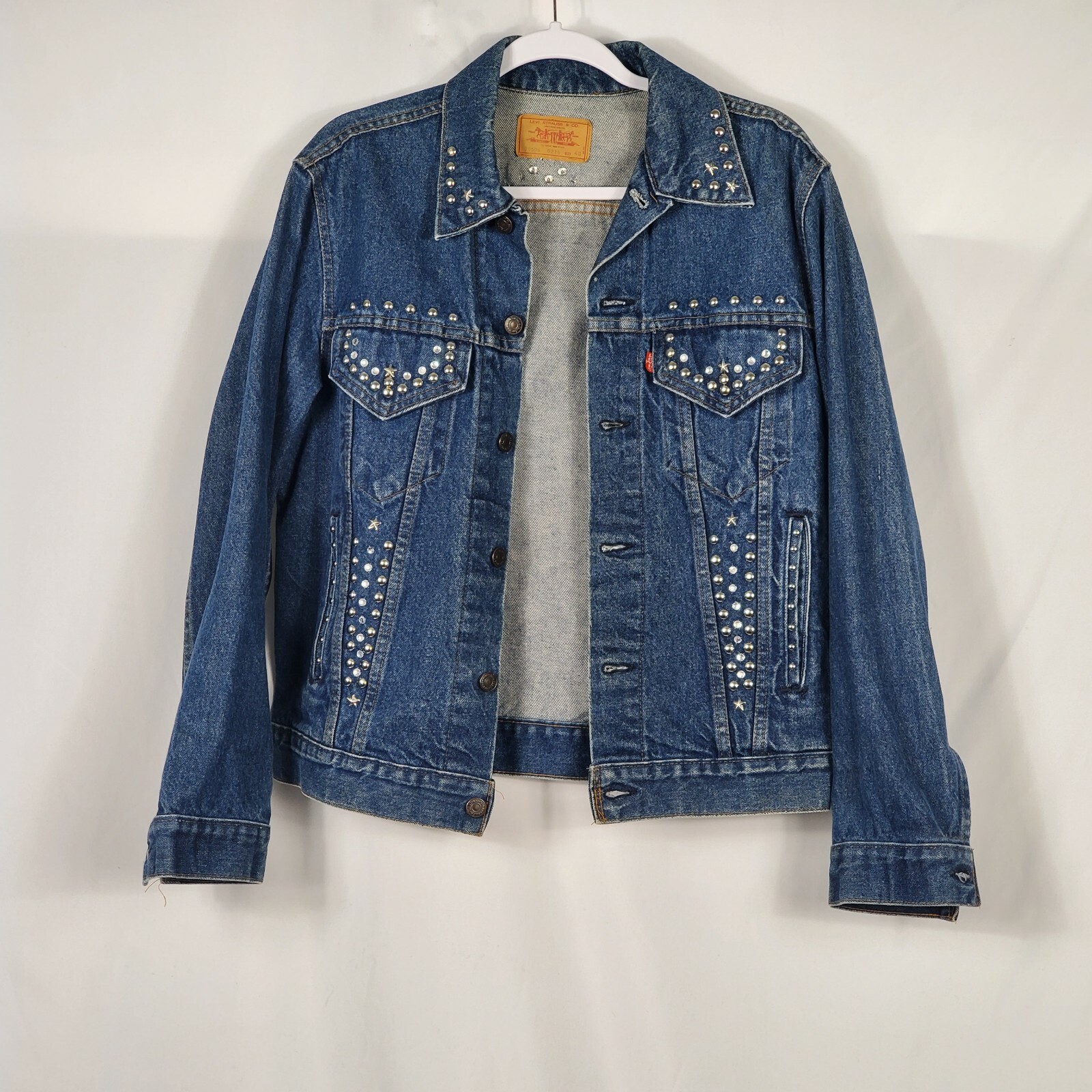 Vintage Studded Levi's 80's Trucker Jacket III - Size… - Gem