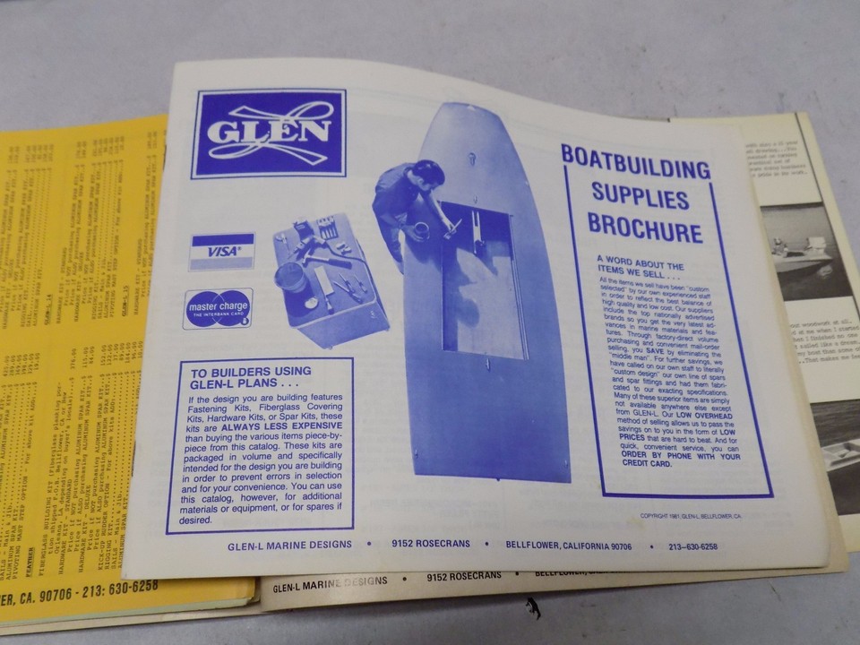 Vintage Old Glen-L Marine Designs ~ Boat Plans Patterns & Frame Kits ...