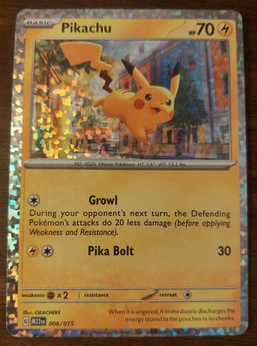 Holo Pikachu Basic 70HP Pokemon Card Mcdonalds 006/15 | eBay