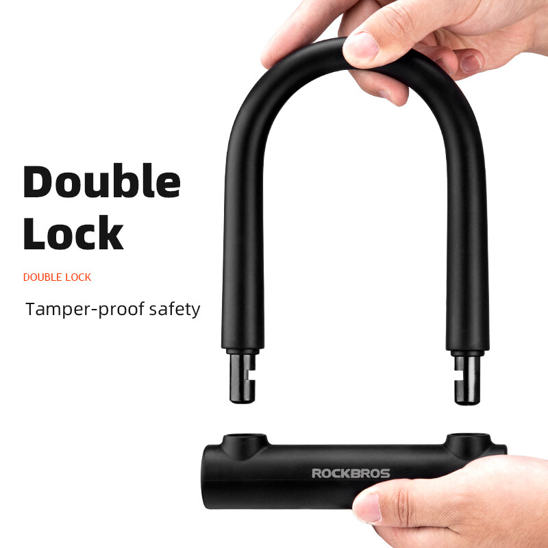 ROCKBROS Bike U Lock Anti-theft Cycling U-Shape Lock Motorcycle Alloy ...