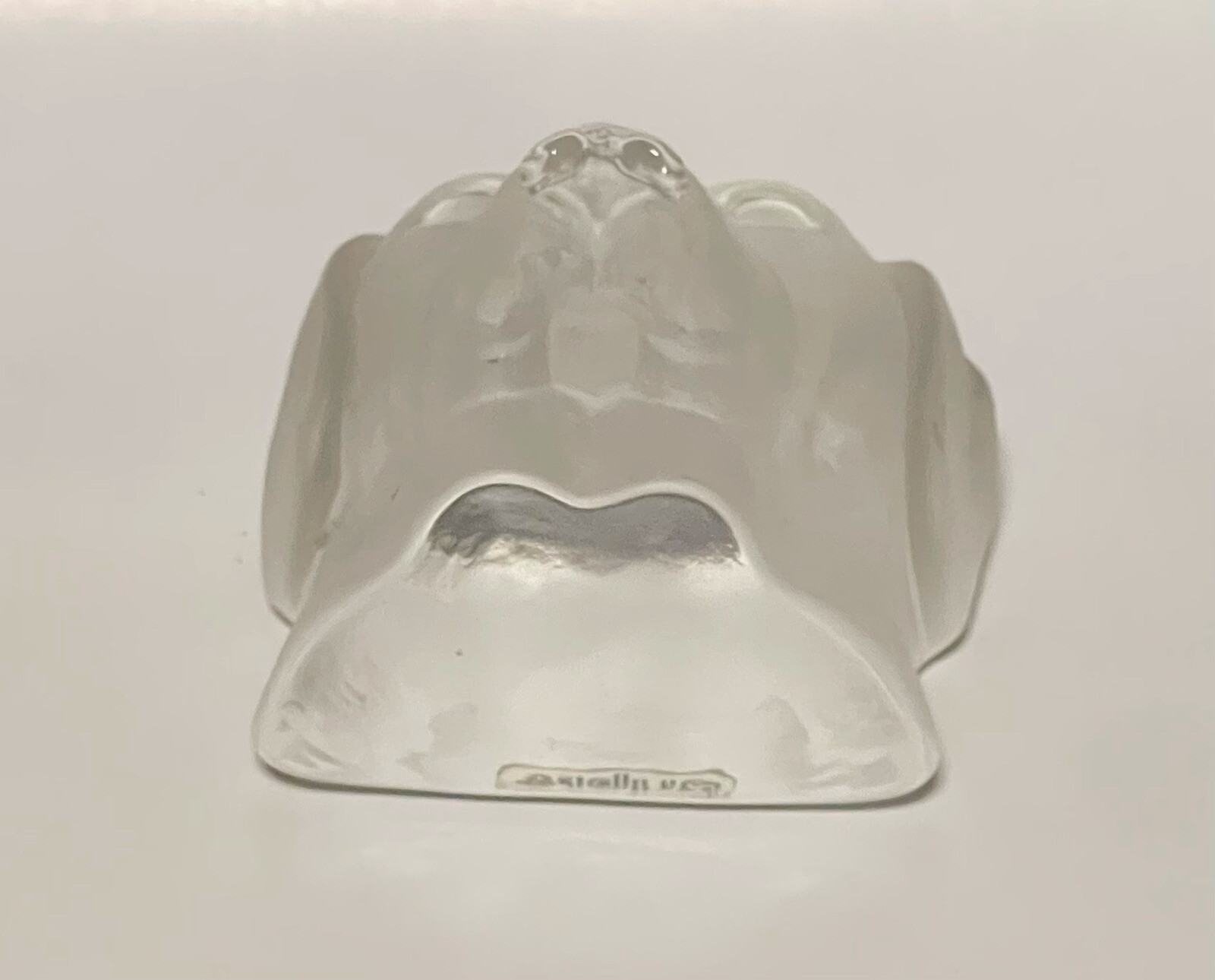 Nybro Crystal Dog Face Paperweight RARE Art Glass Sweden - Labrador ...