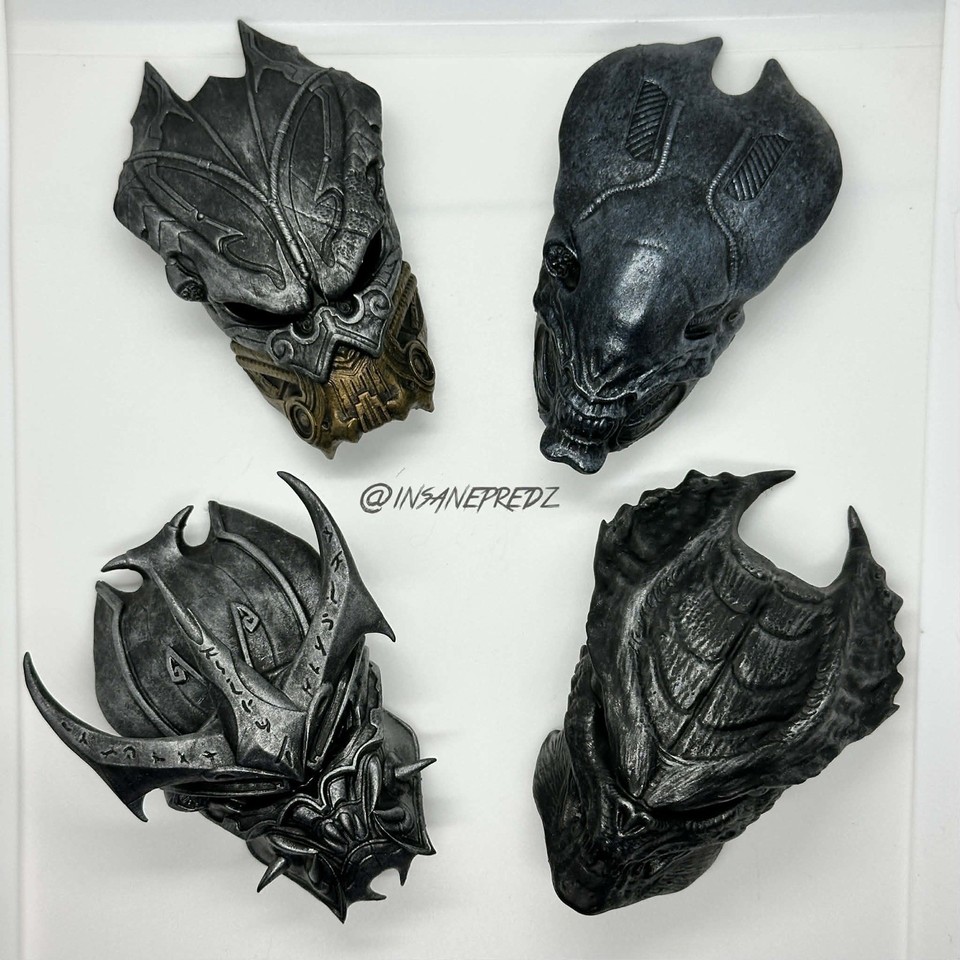 Custom 1/6 Scale Serpent Hunter Mask For Hot Toys Predator -MADE TO ...