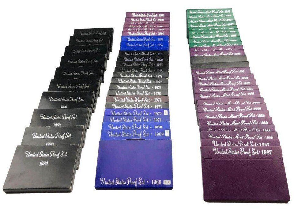US Proof Sets ~ Estate Sale Lot ~ Coins Money ~ COA Hoard 15 Years+ | eBay