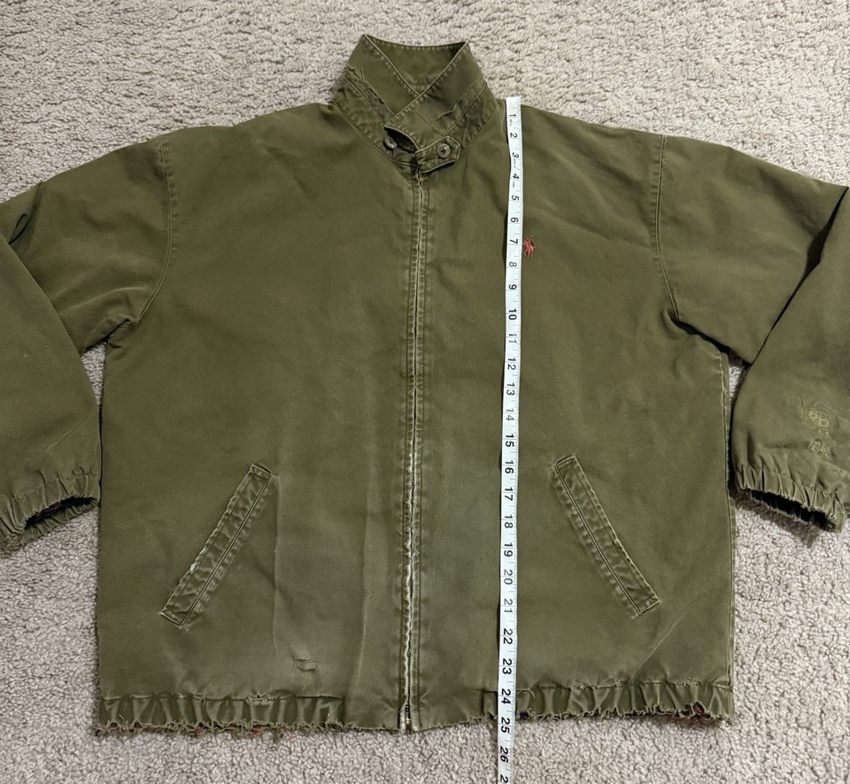 Vintage Polo Ralph Lauren Harrington Jacket Trashed Condition Size ...
