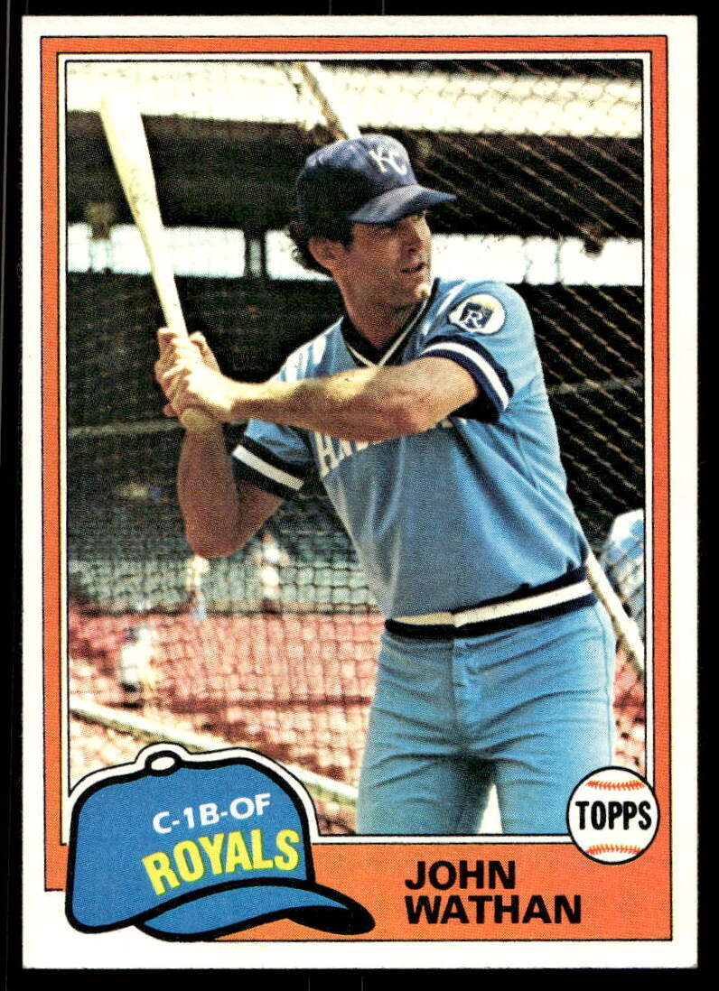 1981 Topps 157 John Wathan Kansas City Royals Baseball Card | eBay