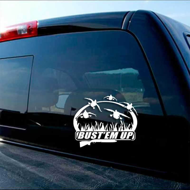 Sticker Duck Hunting Bust Em Up Truck Hunter Window Swamp Blind Shotgun ...