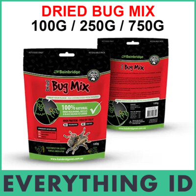 BAINBRIDGE NATURAL DRIED BUG INSECTS MIX - 100G, 250G, 750G | eBay