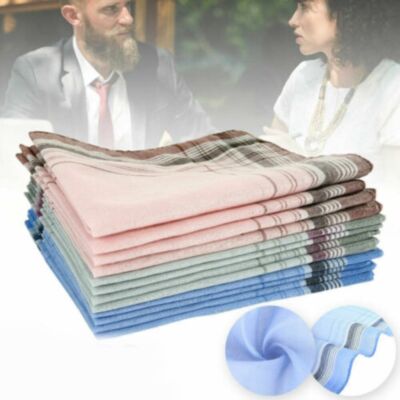 Set of 5pcs Retro Classic Men Handkerchiefs Cotton with Stripe Hankies ...