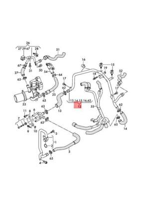 Genuine AUDI A4 Avant S4 quattro Coolant Pipe With Coolant Hose ...