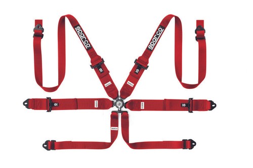 SPARCO 6 Point Safety Harness Belt HANS Steel Automotive New 04818RH1RS ...