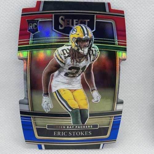 2021 Panini Select Red and Blue Prizm Die-Cut #88 Eric Stokes Rookie ...