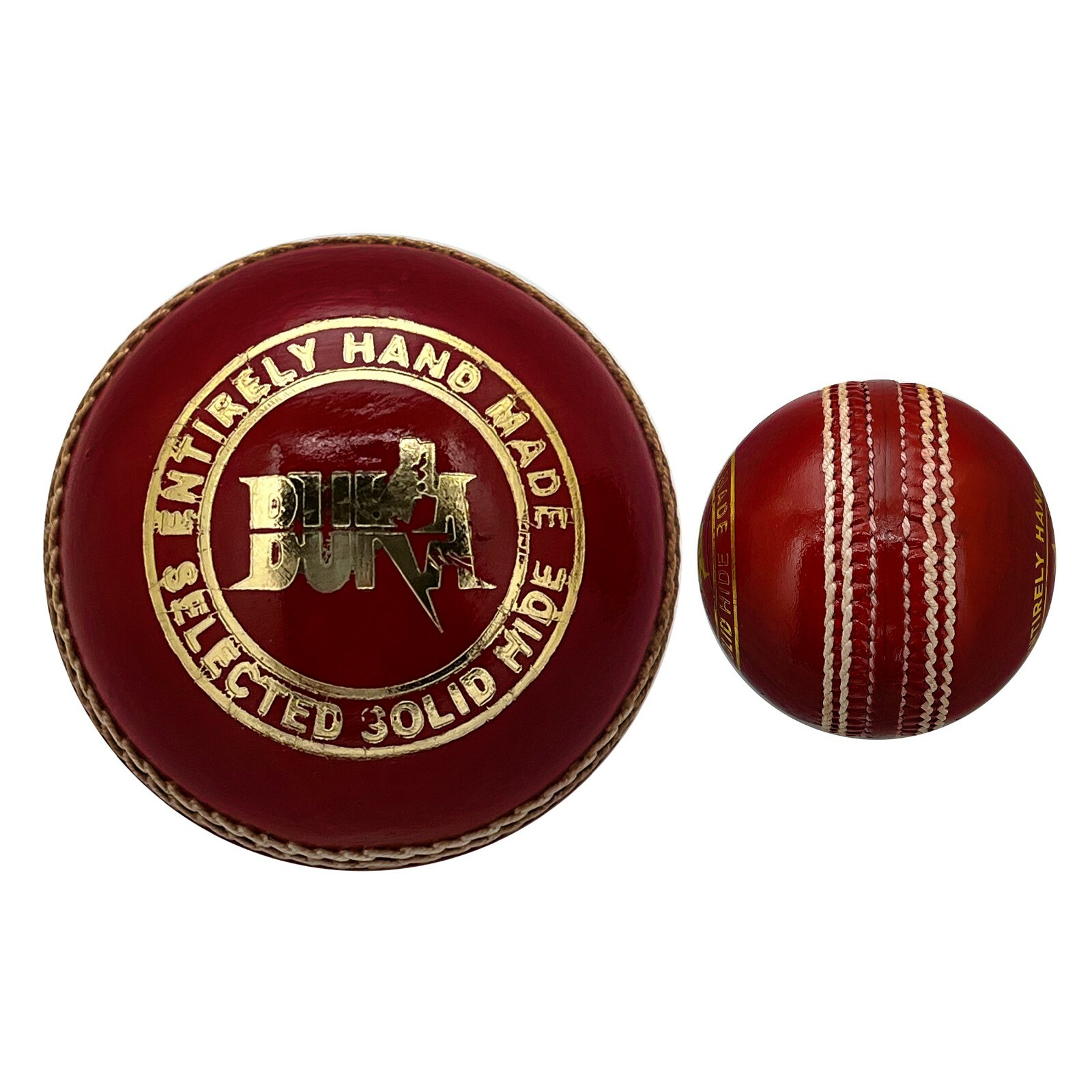 Test Buka Red Cricket Ball - Leather Entirely Hand Stitched, 5.5oz For ...