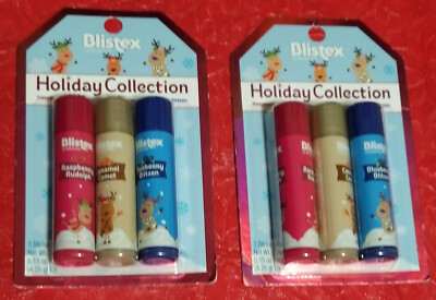 2 pk Blistex Holiday Collection Lip Balm Moisturizer Raspberry Caramel ...