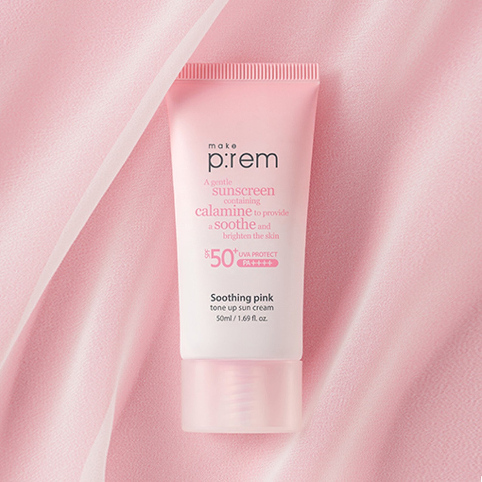 MAKE P:REM Soothing Pink Tone-Up Sun Cream 50ml SPF50+PA++++ K-Beauty ...